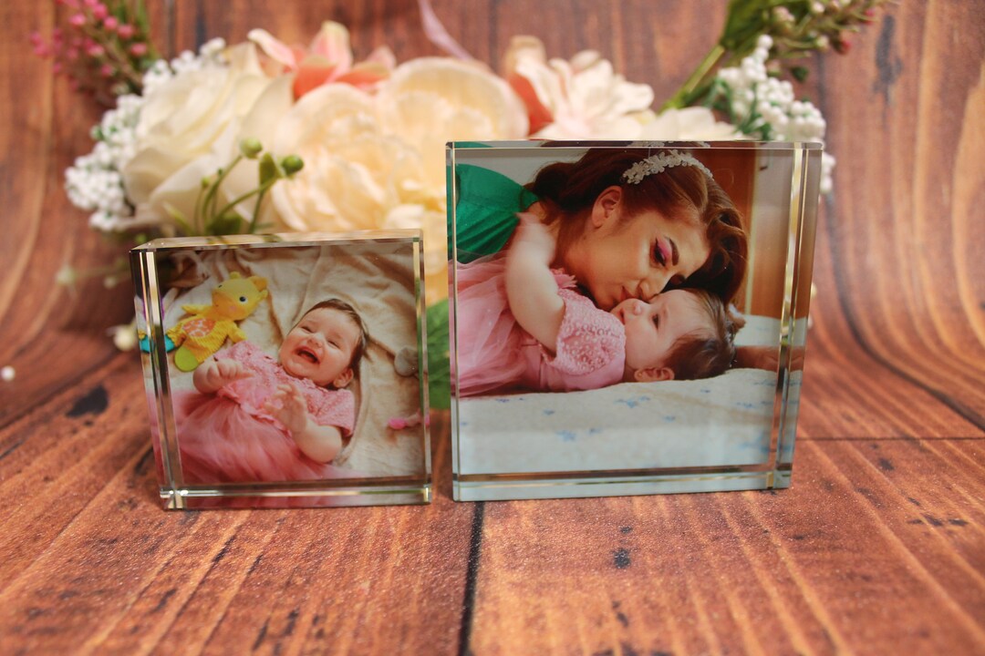 Personalised Glass Block With Any Custom Photo Gift - Etsy UK