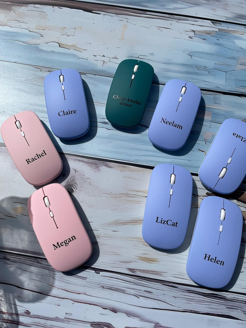 Personalised Rechargeable Wireless Mouse, Customise With Your Print ...