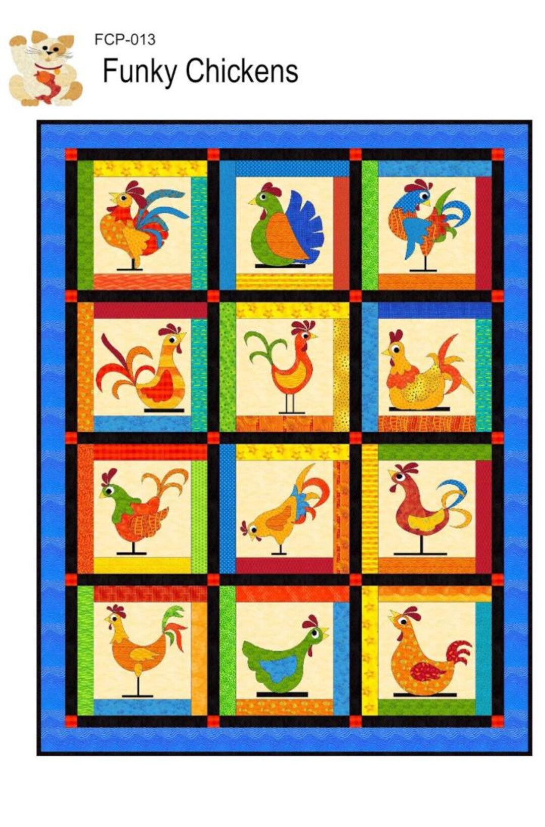 Quilt Pattern, by Fat Cat Quilt Pattern, Appliqué Pattern,fusible ...