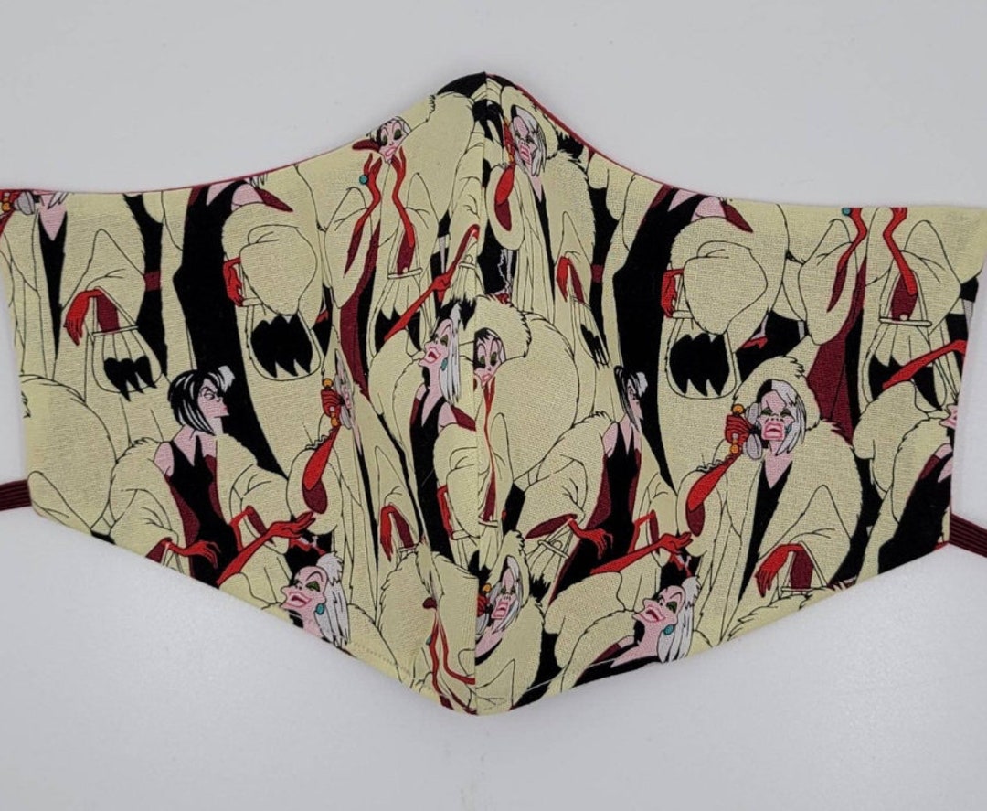 Face Mask, 101 Dalmatians, Cruella De Vil, 3D Face Mask, Fitted Face ...