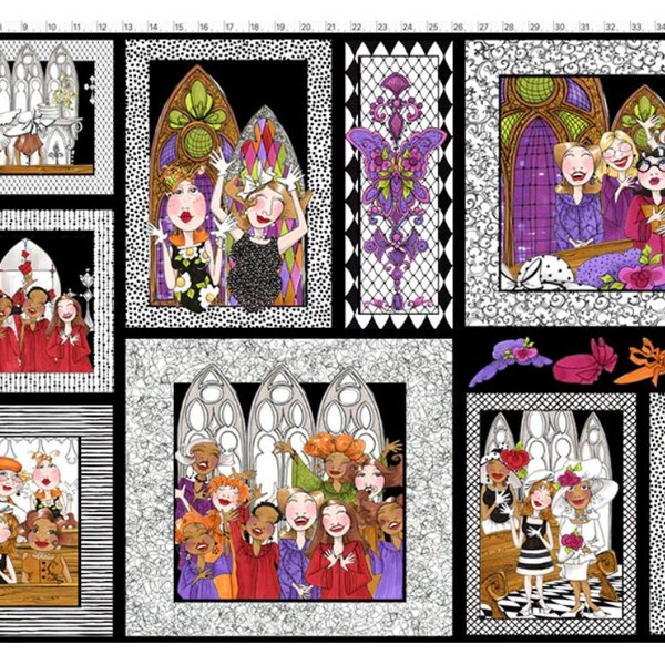 Loralie Designs Fabric Church Ladies - Etsy