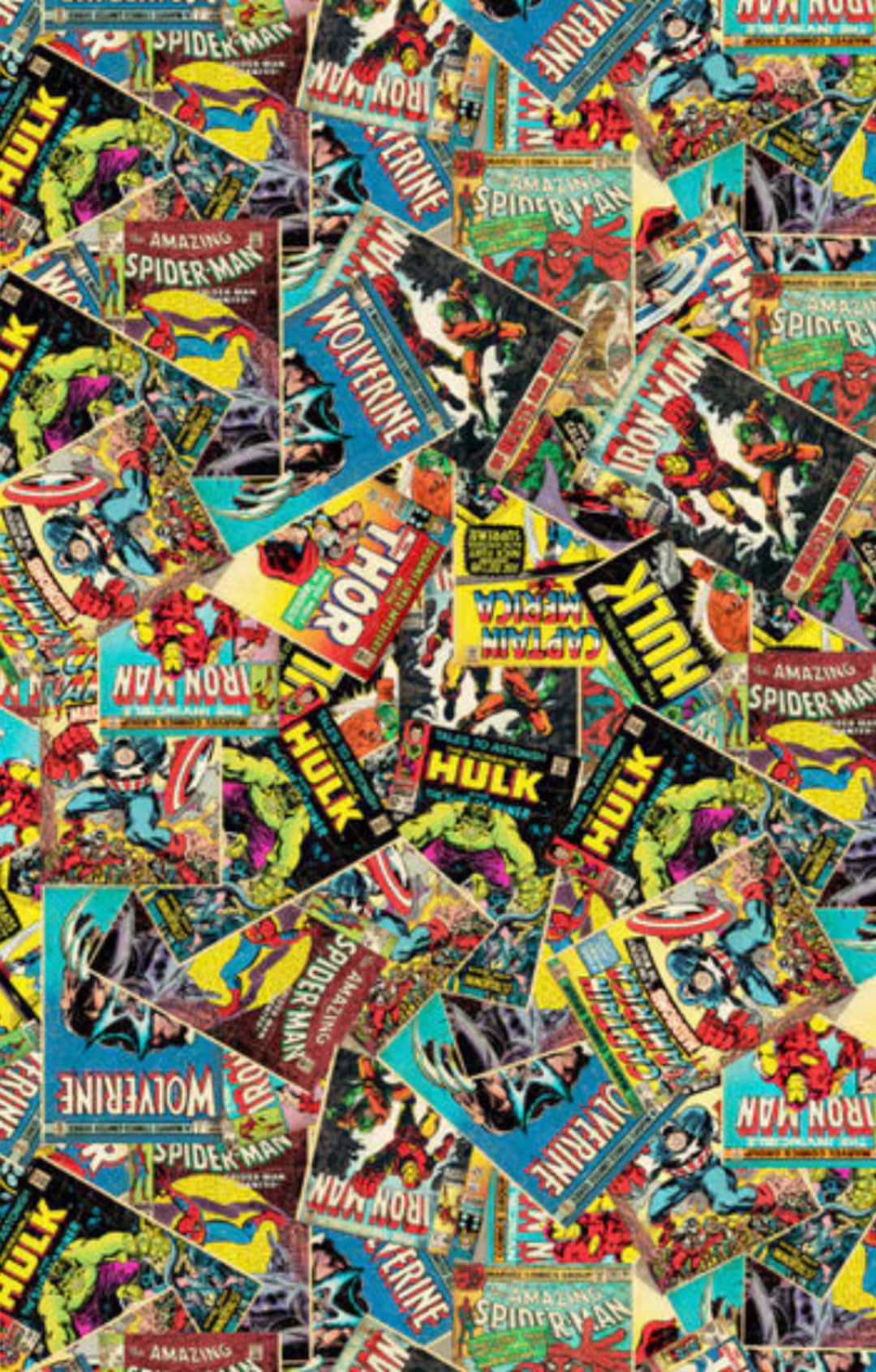 Marvel Comic Cotton Fabric, Marvel Retro Fabric, Spider Man, Marvel ...