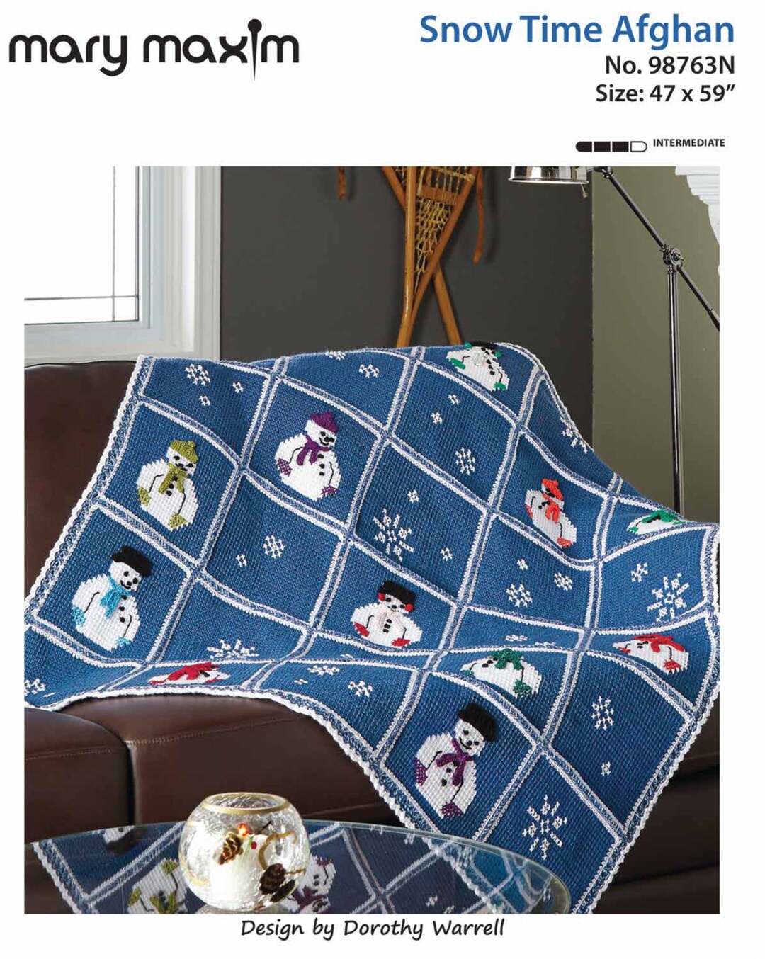 Crochet Snow Time Graph Afghan Crochet Pattern,graph Crochet Blanket ...