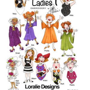 Loralie Designs Church Ladies Machine Embroidery Design Collection - Etsy