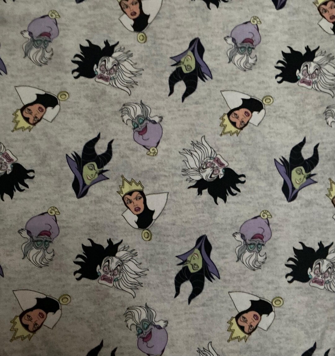 Disney Villains Cotton Fabric, Villain Fabric, Disney Fabric, Fabric by ...