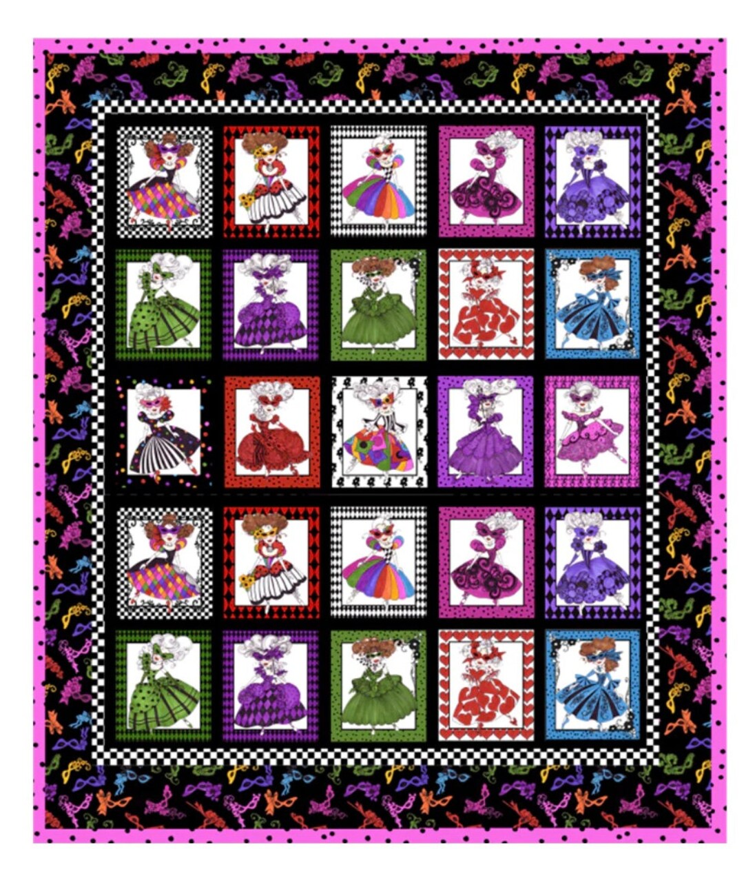 Quilt Kit Masquerade Ball Quilt Kit, Loralie Designs, Quilt Pattern ...
