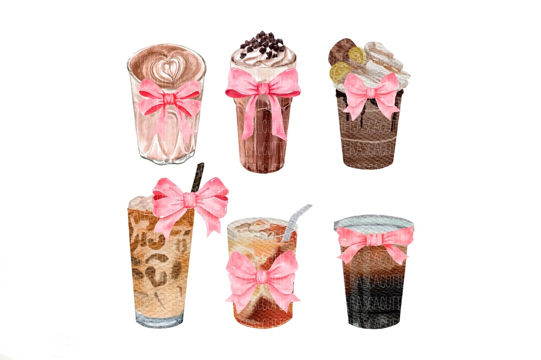 Coquette Coffee PNG, Iced Coffee Club Digital Design, Latte Mocha Lover ...