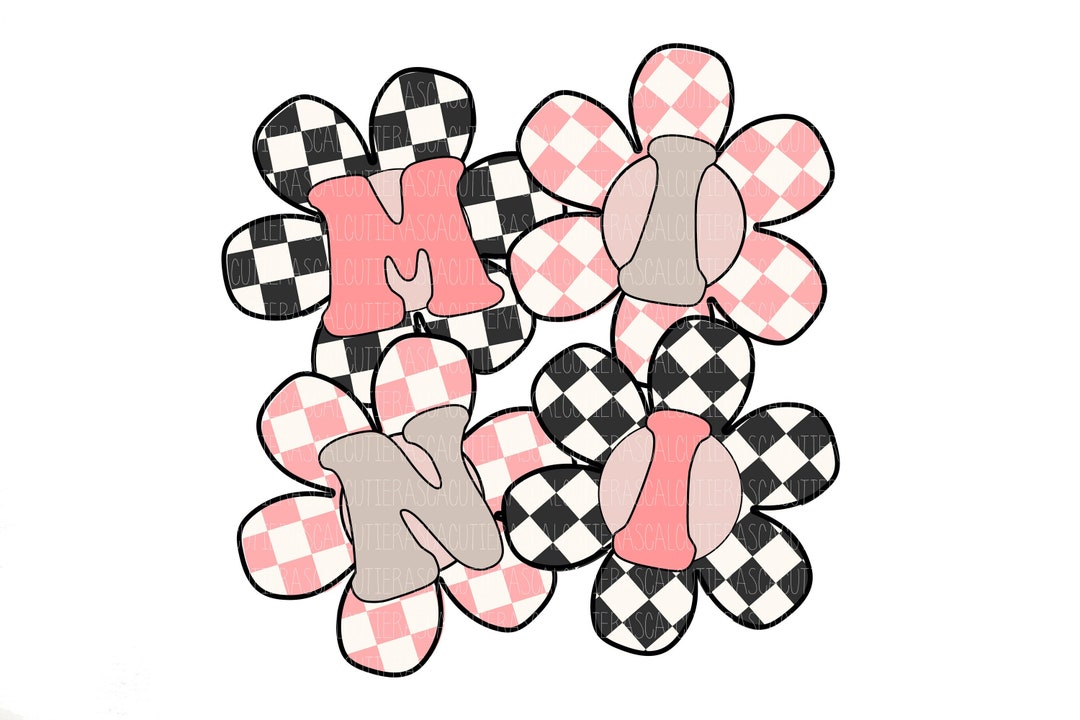 Checker Mini PNG, Checkered Mom Me Digital Design, Daisy Flower ...