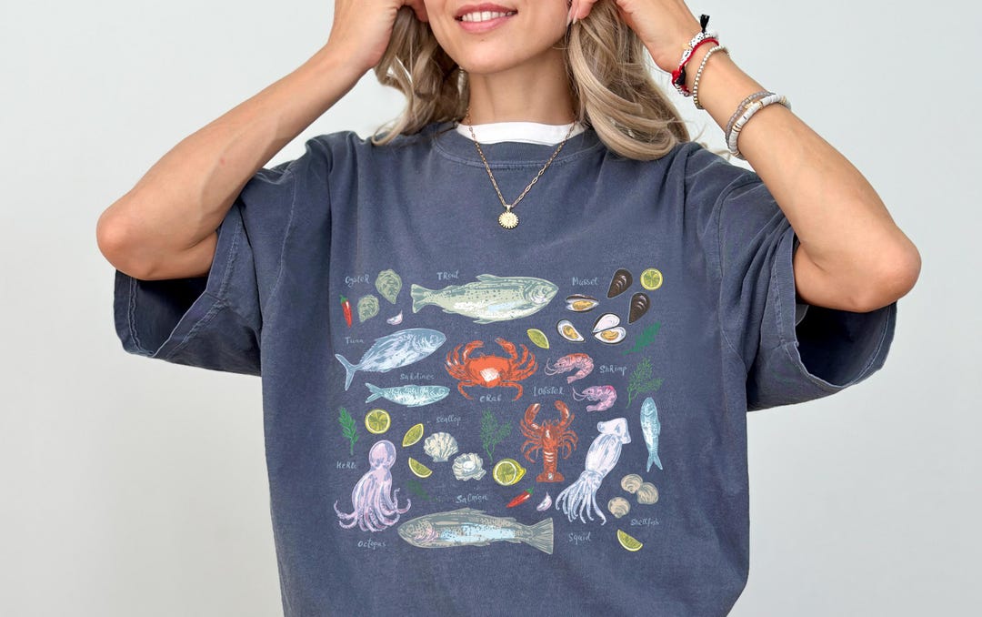 Fish Shirt, Fisherman Aesthetic Sweatshirt, Fishy Clothing, Coastal T ...