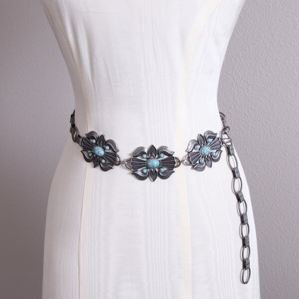 Leather Link Belt - Etsy