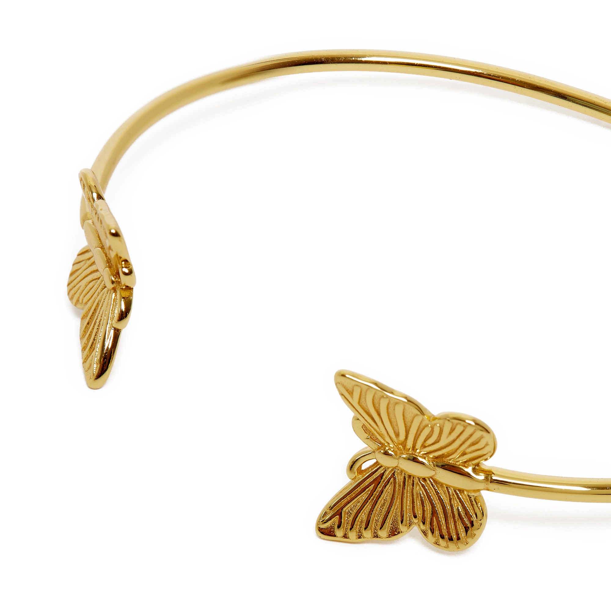 Womens Butterfly Bangle Bracelet 925 Sterling Silver 18ct Gold - Etsy