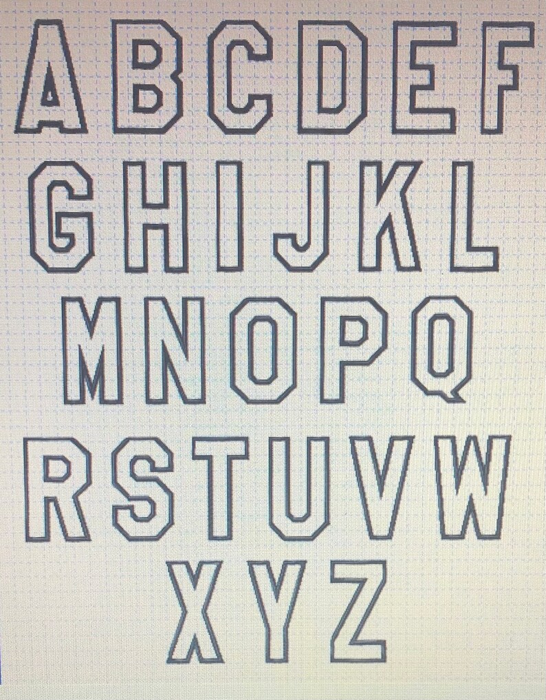 PES College Font Applique Embroidery Design Alphabet Letter - Etsy