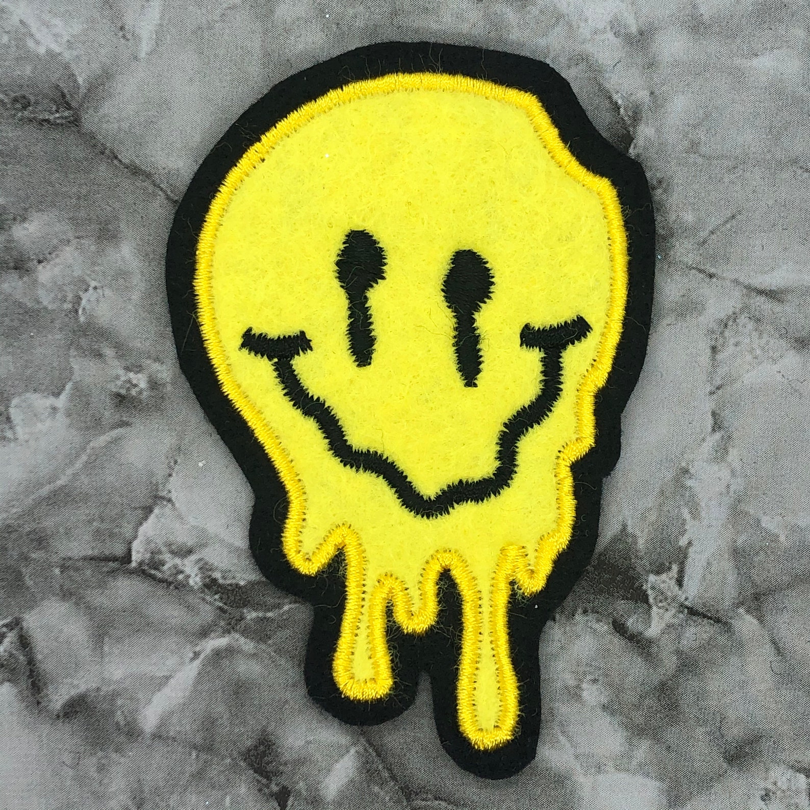 Melting Smiley Face Embroidery Design Tattoo Embroidery - Etsy