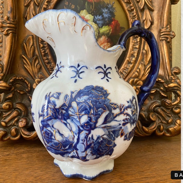 Flow Blue Pitcher - Etsy