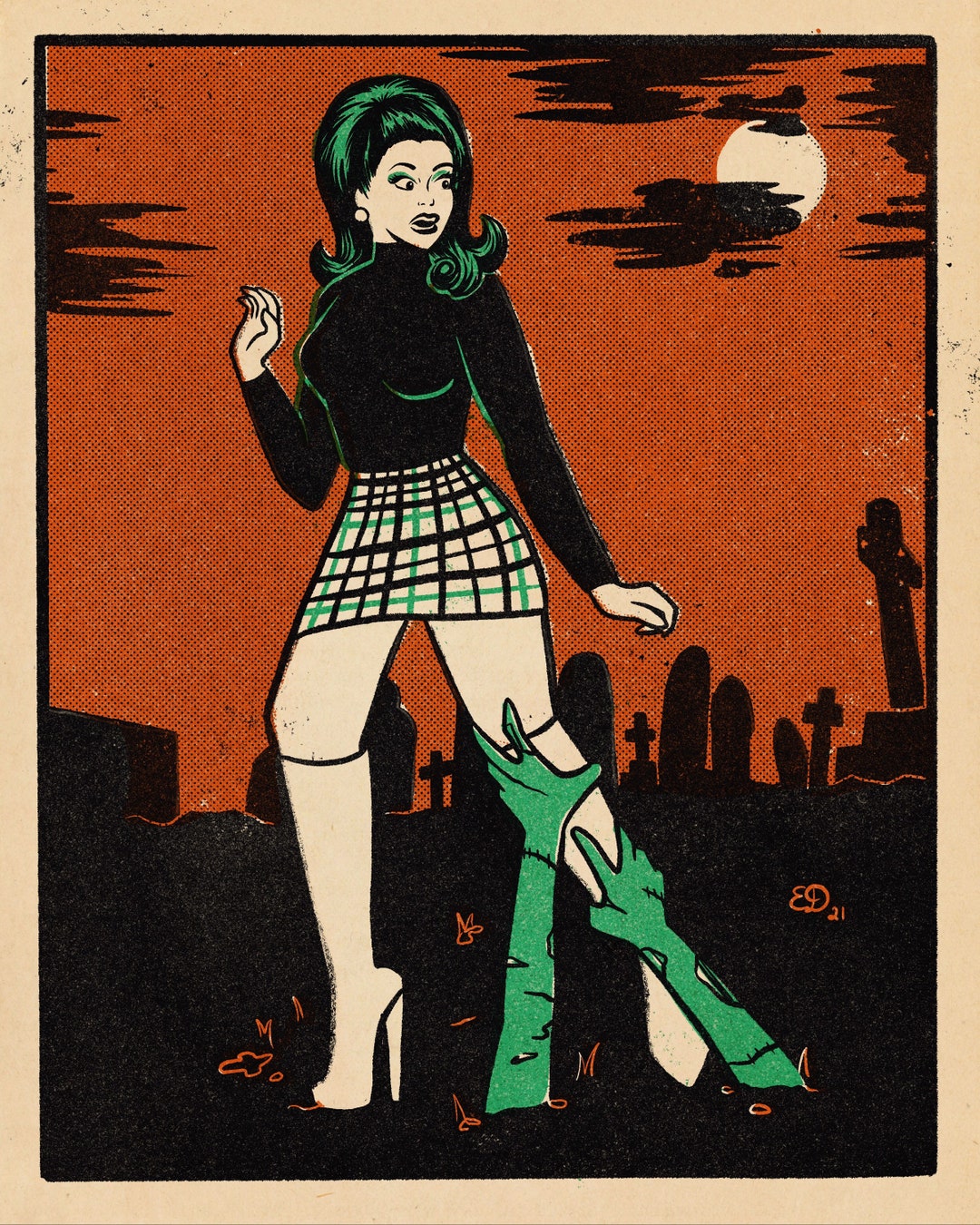 Graveyard - Print - Etsy