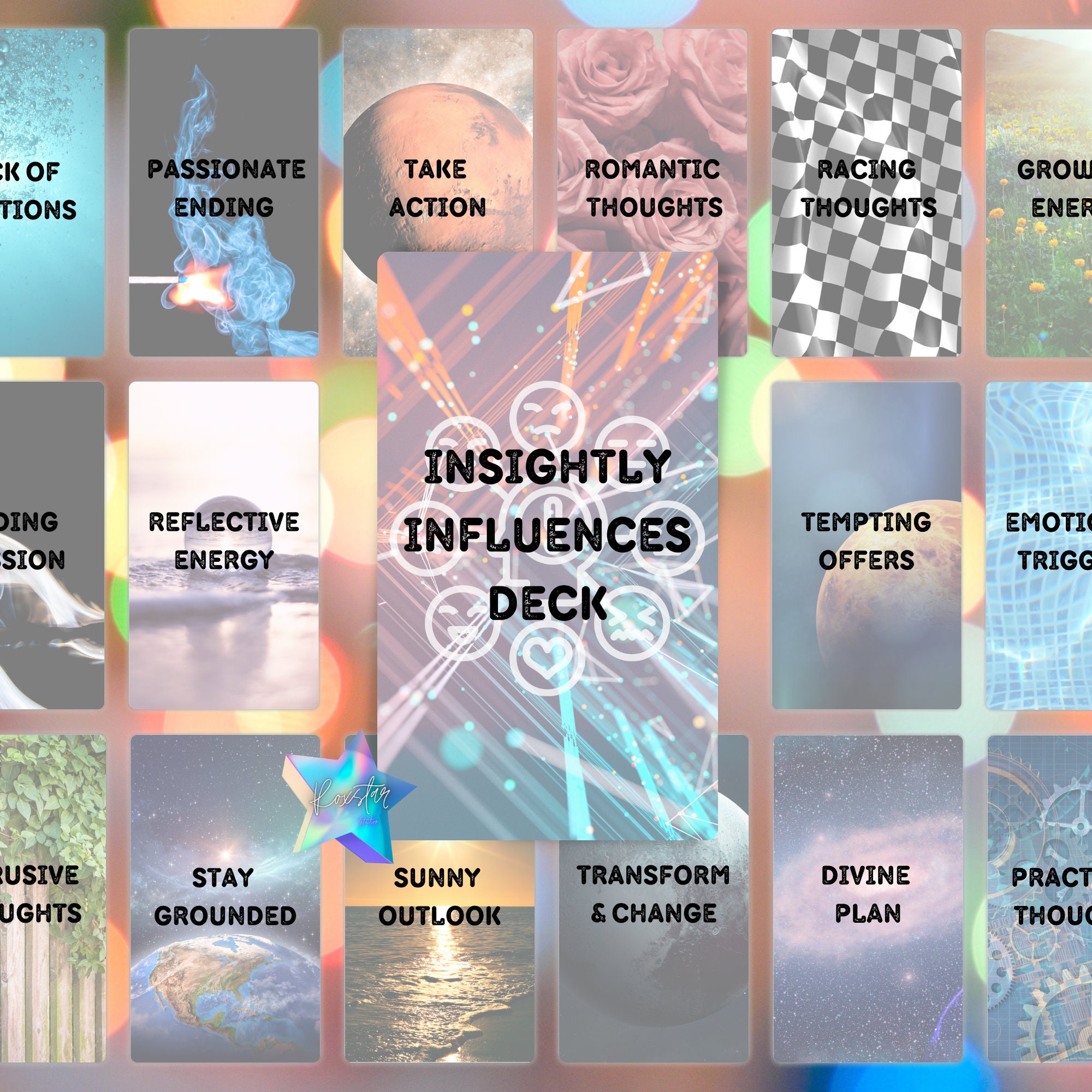 Insightly Influences Oracle Deck 54 Cards - Choose Your Card Finish - Etsy