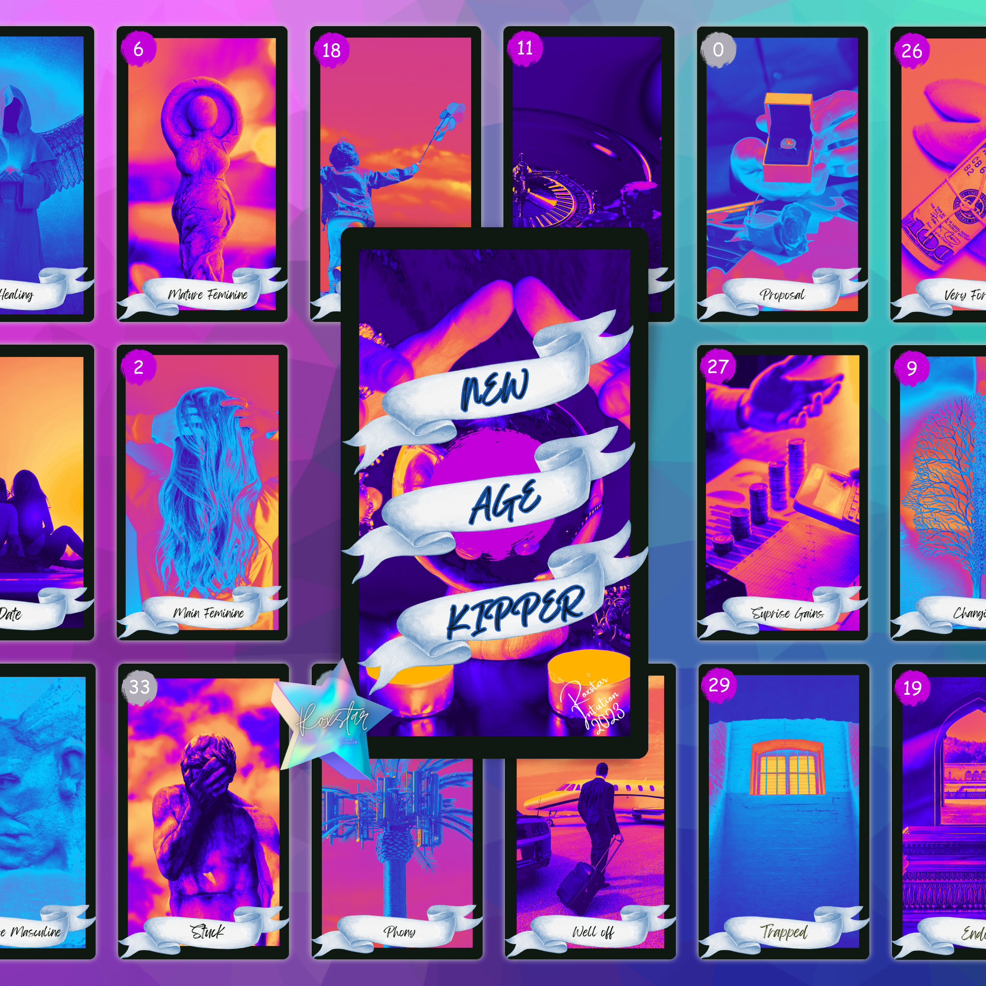 New Age Kipper Deck 40 Cards - Choose Your Card Finish - Etsy