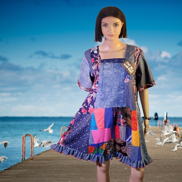 Recycled Denim Dress - Etsy