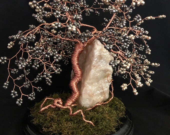 Copper Wire Tree With Beaded Foliage - Etsy