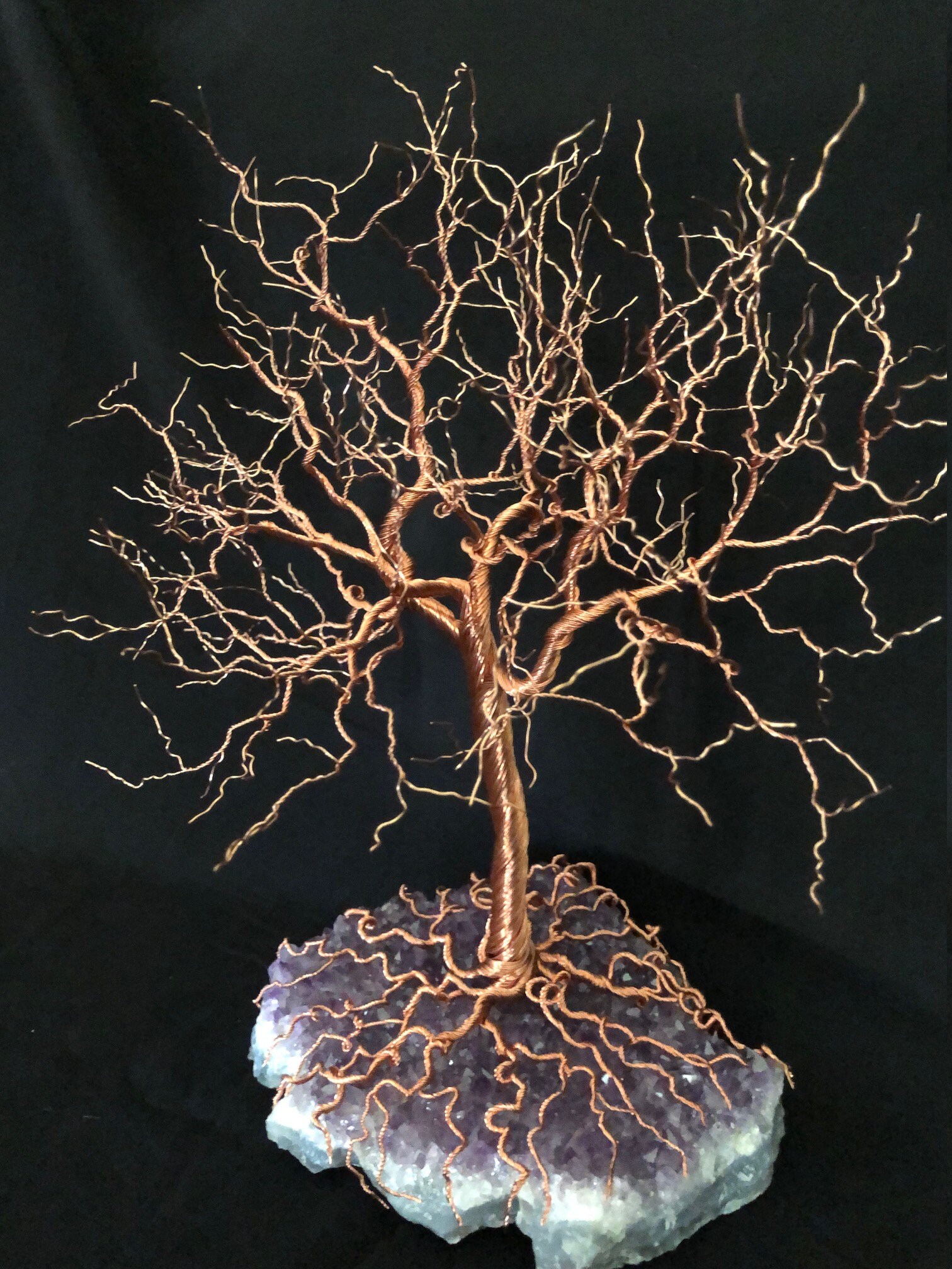 Wire Tree With Genuine Amethyst Base - Etsy
