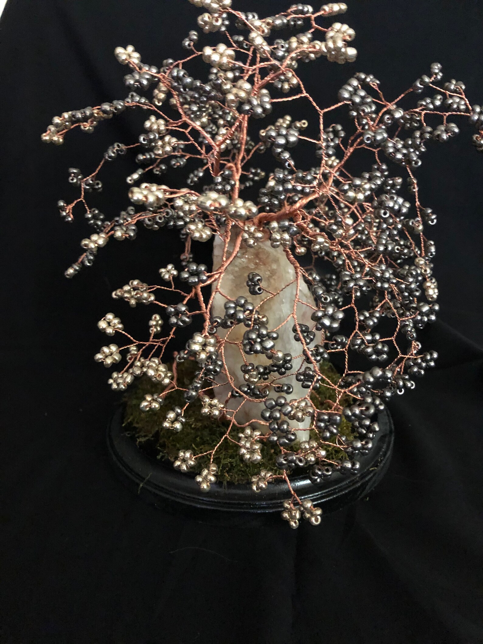 Copper Wire Tree With Beaded Foliage - Etsy