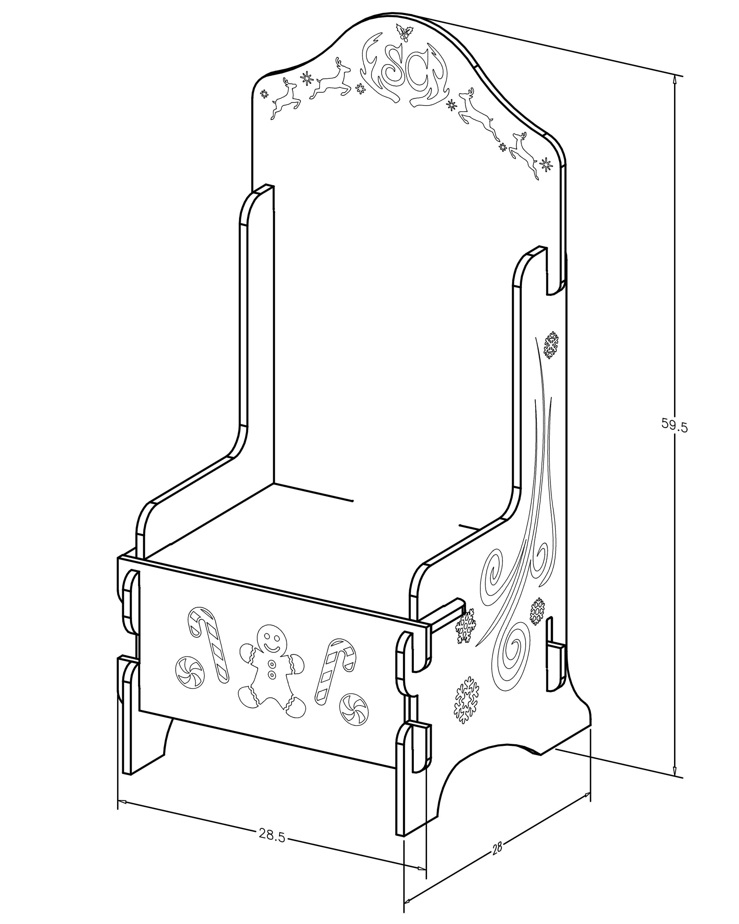 Custom Made Knock Down Santa Chair | Etsy