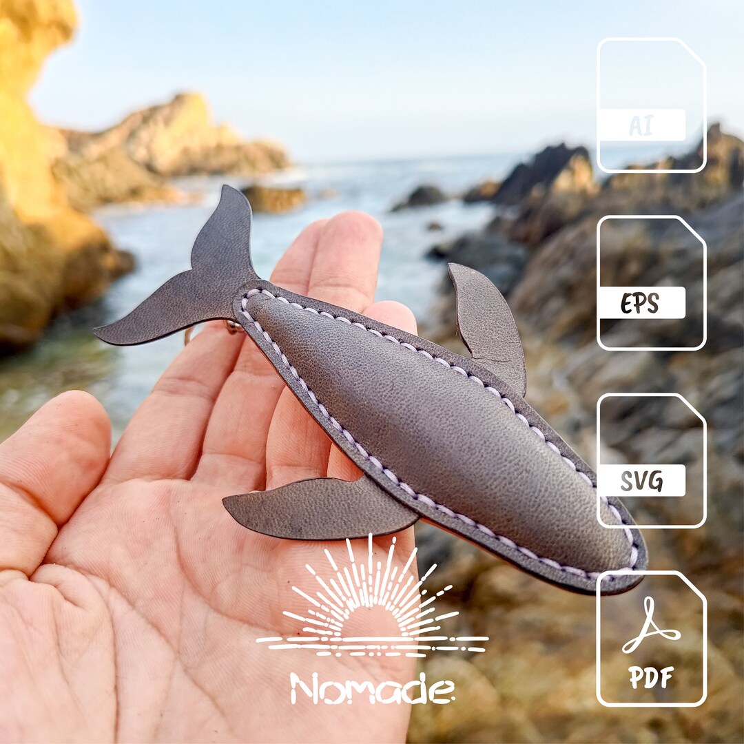 Humpback Whale Bag Charm Pattern Leathercraft PDF Pattern & Tutorial - Etsy