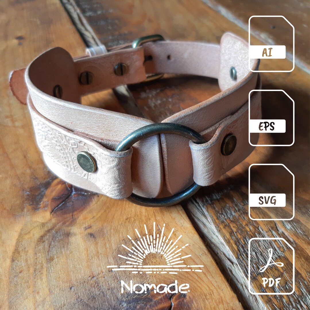 Two Parts Choker Pattern Leathercraft Pattern & Instructions PDF Ai EPS ...