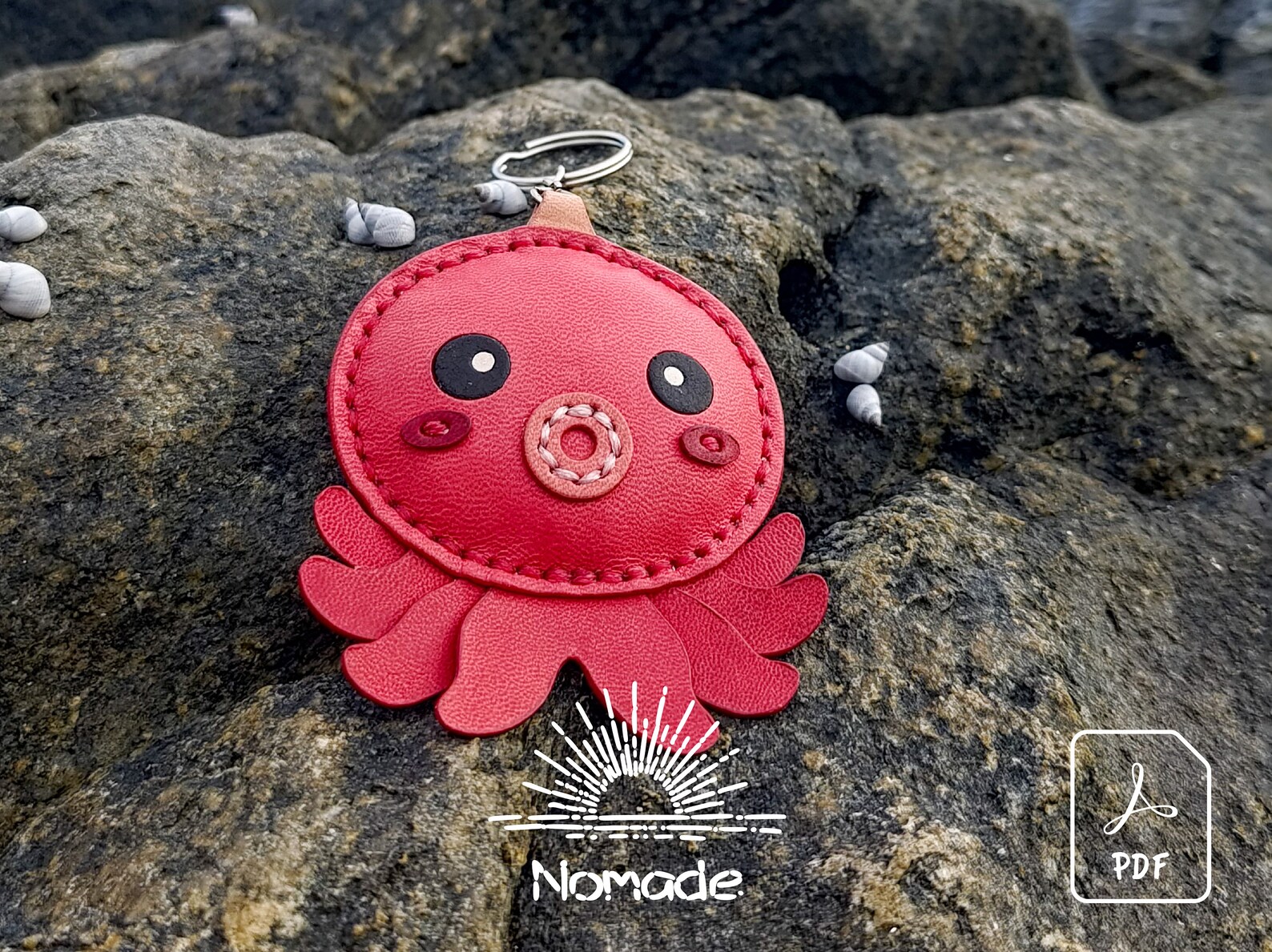 Kawaii Octopus Bag Charm Pattern Leathercraft PDF Pattern & - Etsy Canada