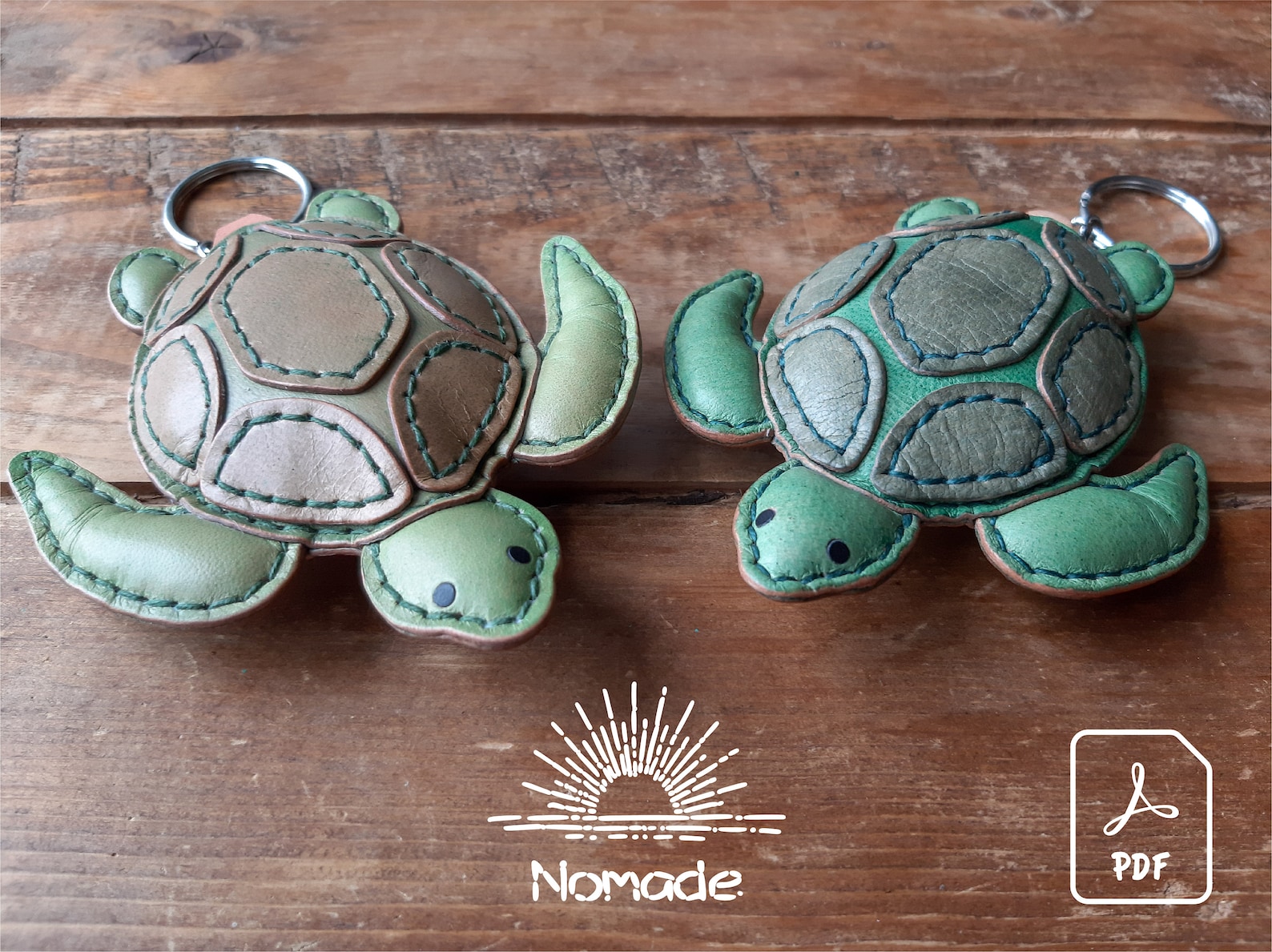 Turtle Bag Charm Pattern Leathercraft PDF Pattern & Tutorial - Etsy