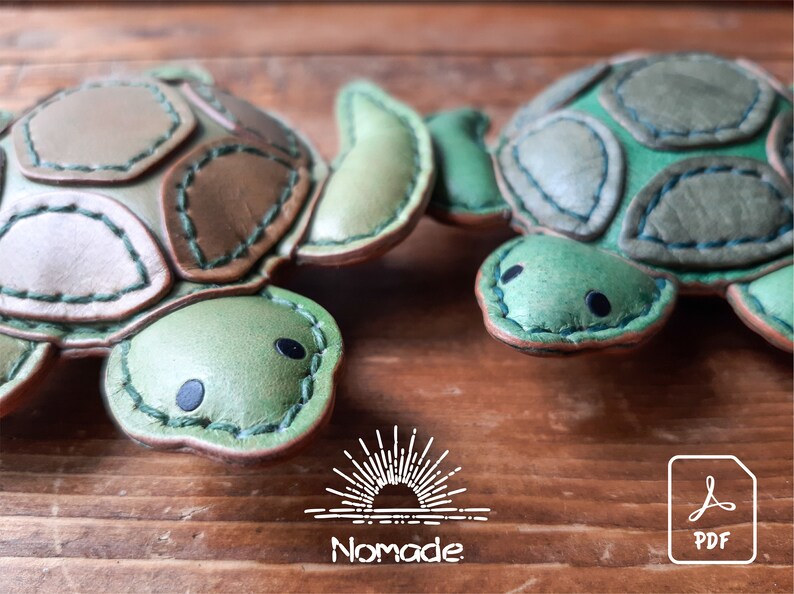 Turtle Bag Charm Pattern Leathercraft PDF Pattern & Tutorial - Etsy