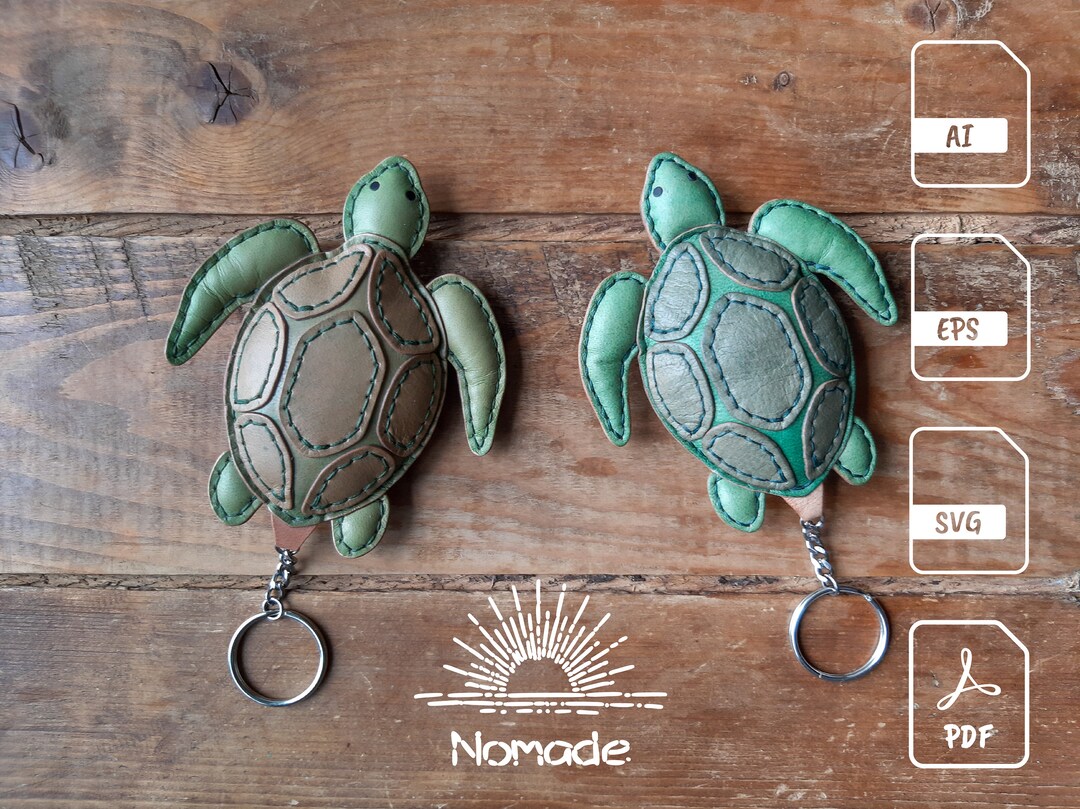 Turtle Bag Charm Pattern Leathercraft Pattern & Tutorial - Etsy