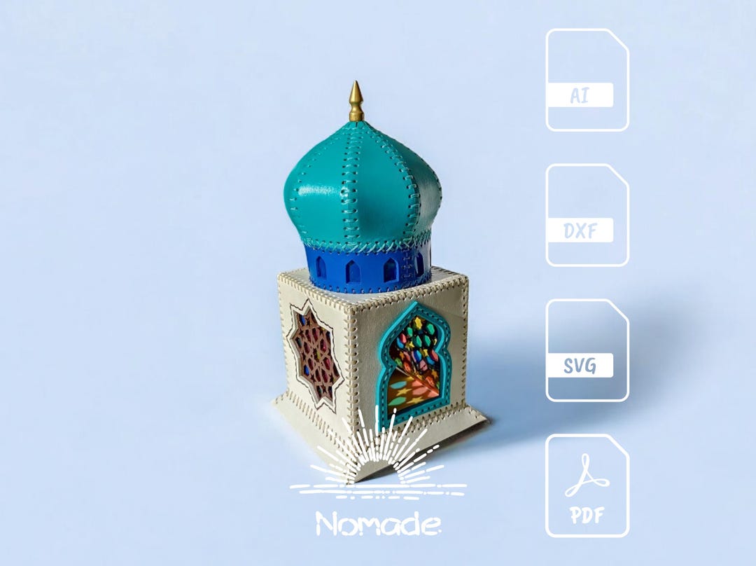 Stained Glass Mosque Leather Lantern Pattern and Illustrated Tutorial ...