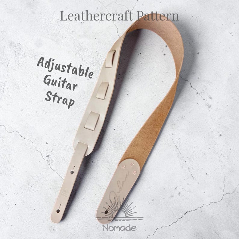 Adjustable Leather Guitar Strap Pattern and Illustrated Tutorial - Etsy