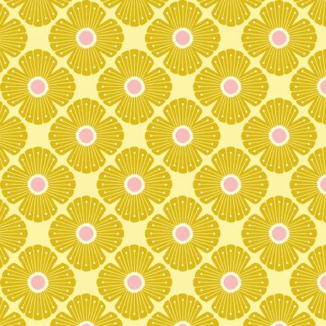 On a Spring Day Blossom Wildflowers / Yellow 100% Cotton Fabric ...