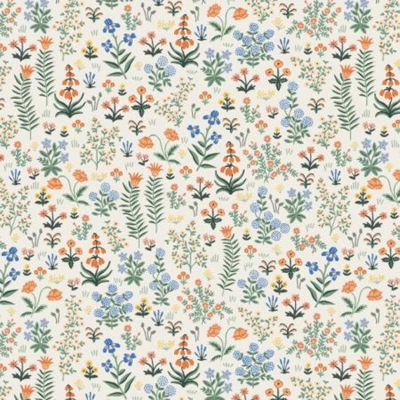Rifle Paper Co Cotton Fabric / Camont / Menagerie Garden / | Etsy
