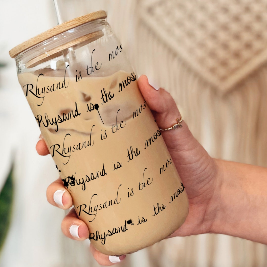 Rhysand Most Handsome High Lord ACOTAR Glass Cup With Lid and Straw ...