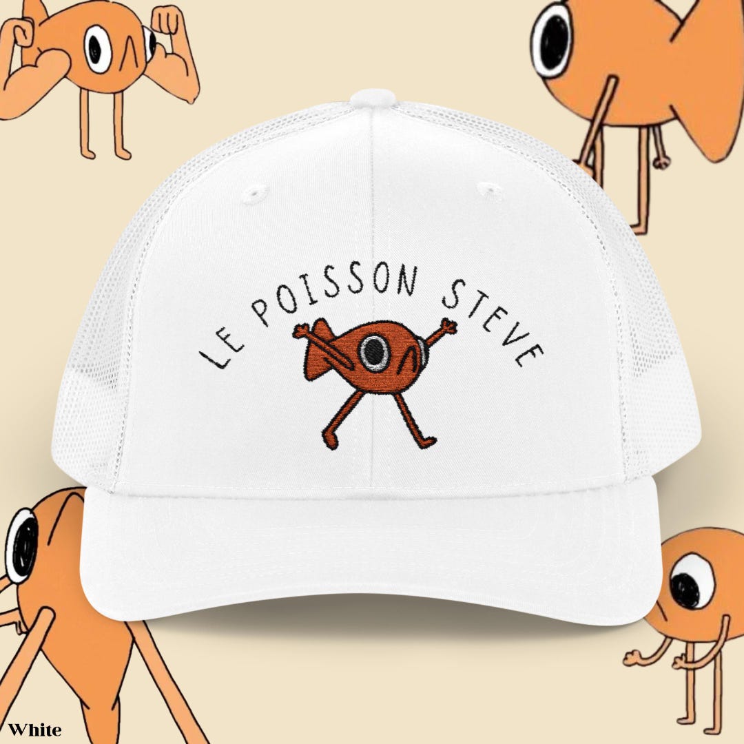 Le Poisson Steve Hat, Le Poisson Steve Snapback Trucker Hat, Tiktok ...
