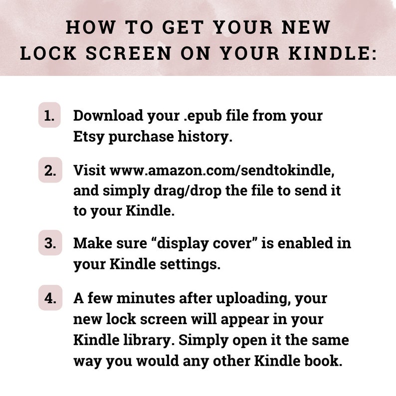 YOUR NAME Personalized Kindle Lock Screen Custom Rose Bouquet Floral ...