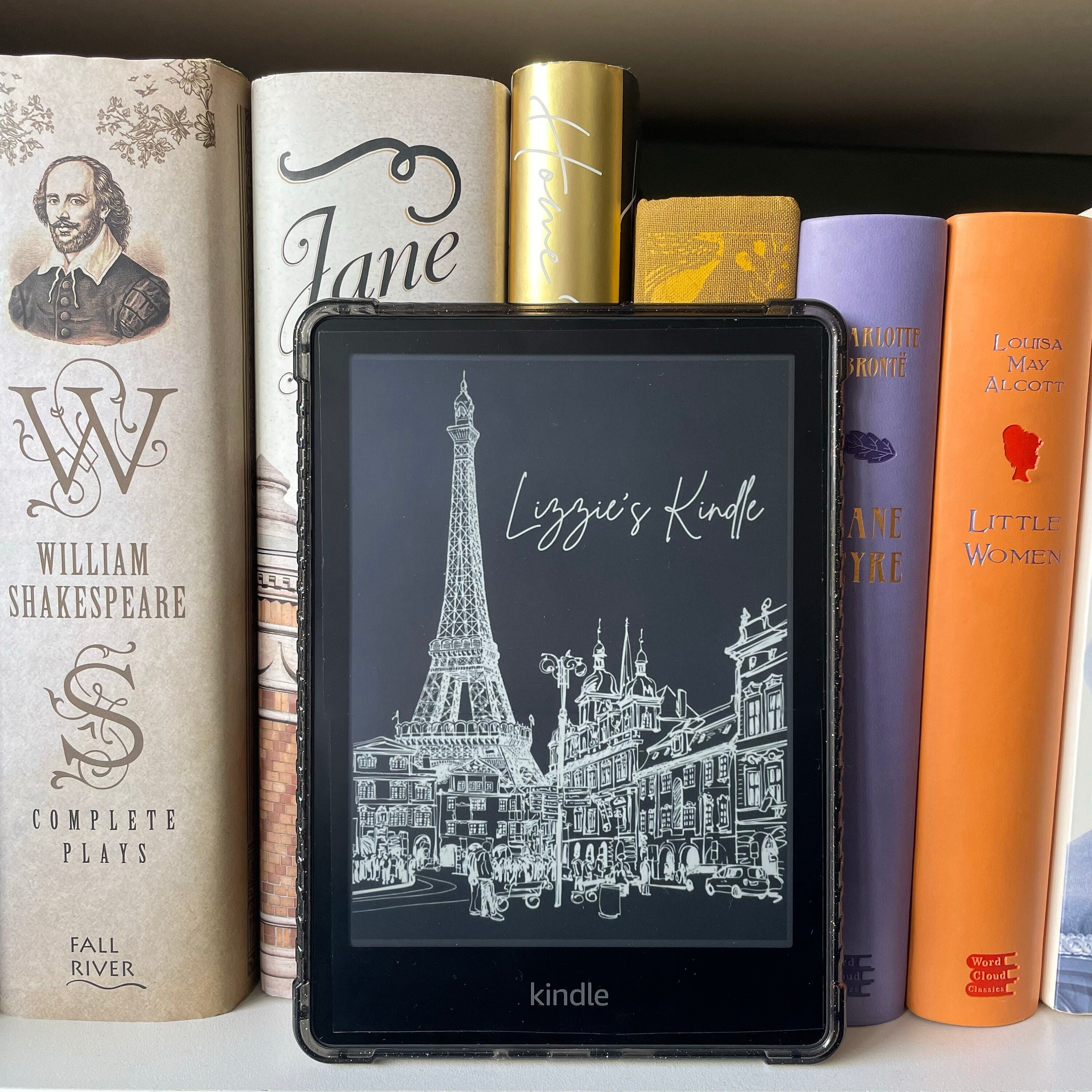 CUSTOM Kindle Lock Screen Kindle Name Paris FULL SCREEN No Borders Epub ...