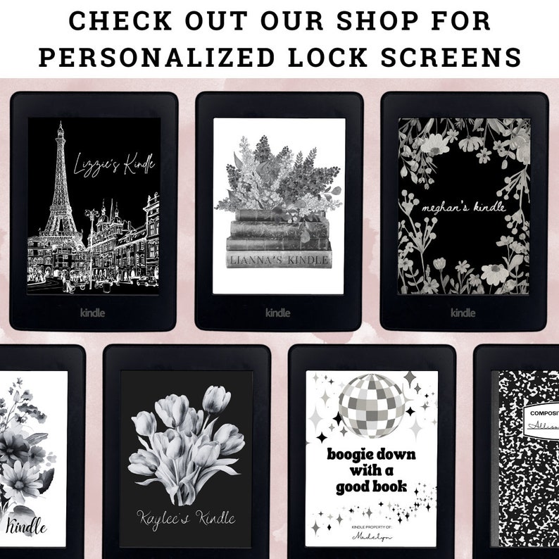 Kindle Lockscreen Secret Gardens in My Mind FULL SCREEN No Borders Epub File Black Wallpaper ...