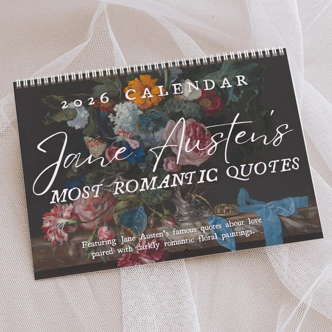 Jane Austen Quotes 2026 Calendar, Pride and Prejudice Wall Calendar ...
