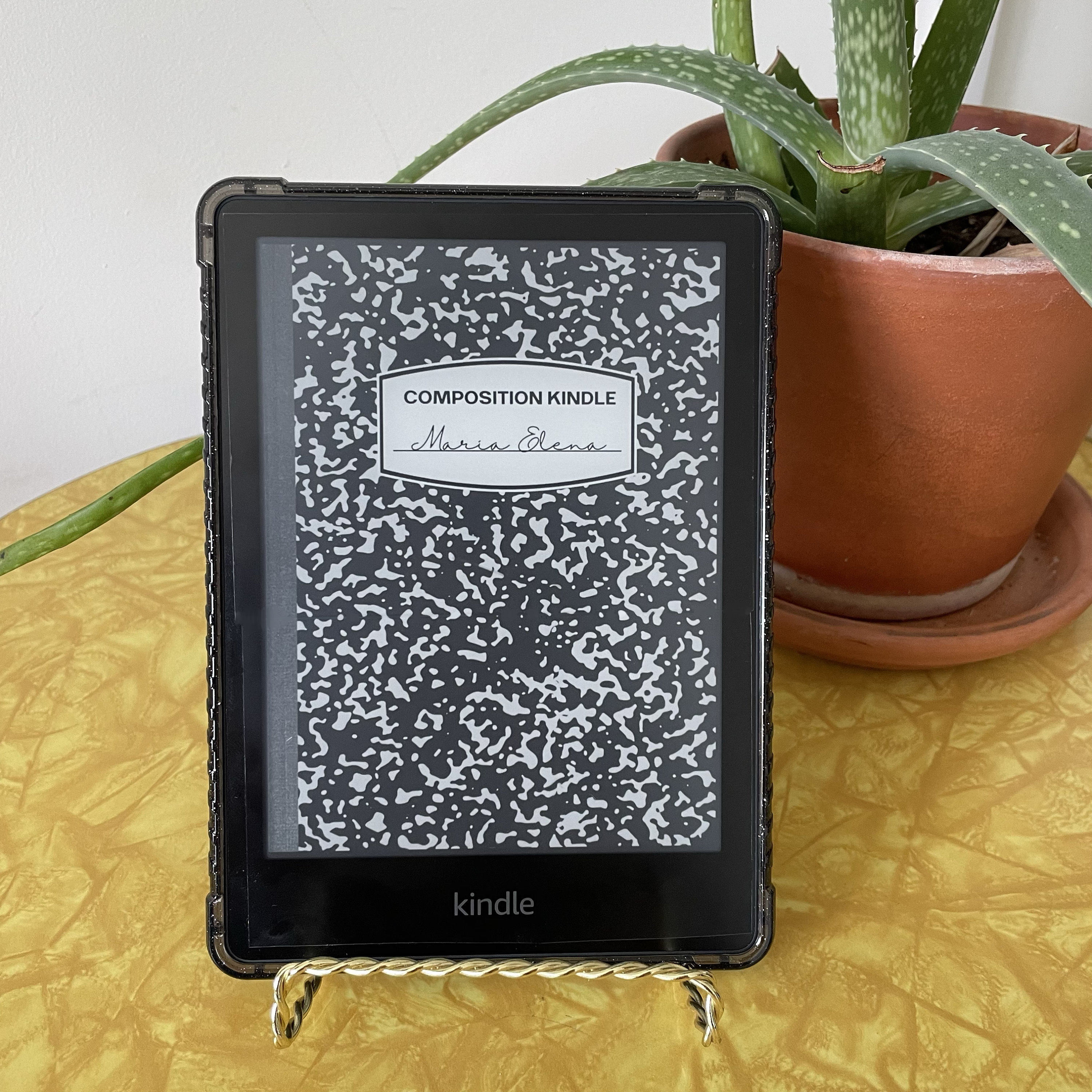 CUSTOM Kindle Lock Screen Composition Book Kindle Name FULL SCREEN No ...
