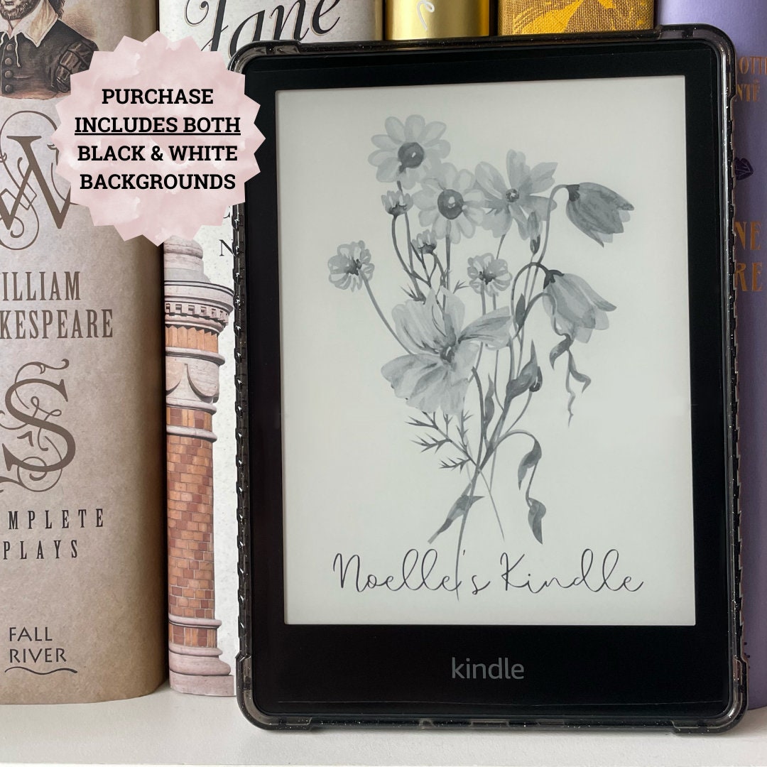 YOUR NAME Personalized Kindle Lock Screen Custom Wildflower Floral ...