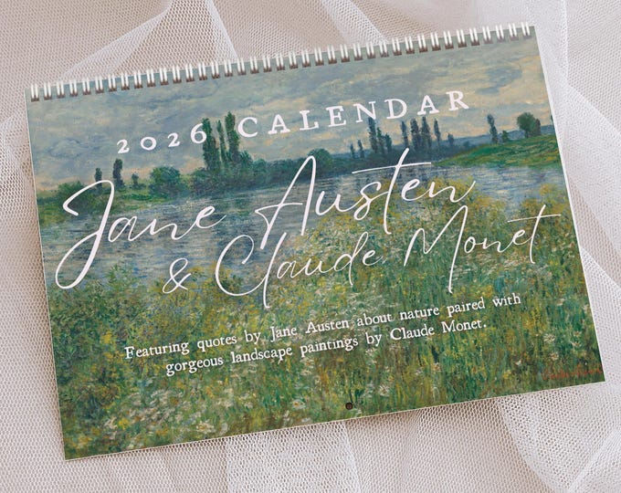 Jane Austen Calendar - 2025 Watercolor Sketchbook Desk Calendar -emma ...