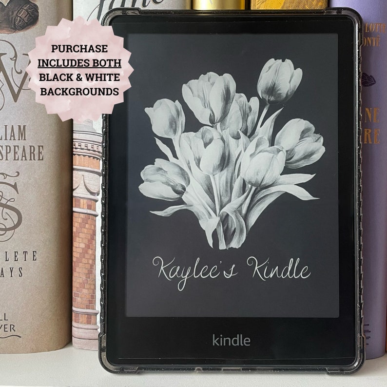YOUR NAME Personalized Kindle Lock Screen Custom Rose Bouquet Floral ...
