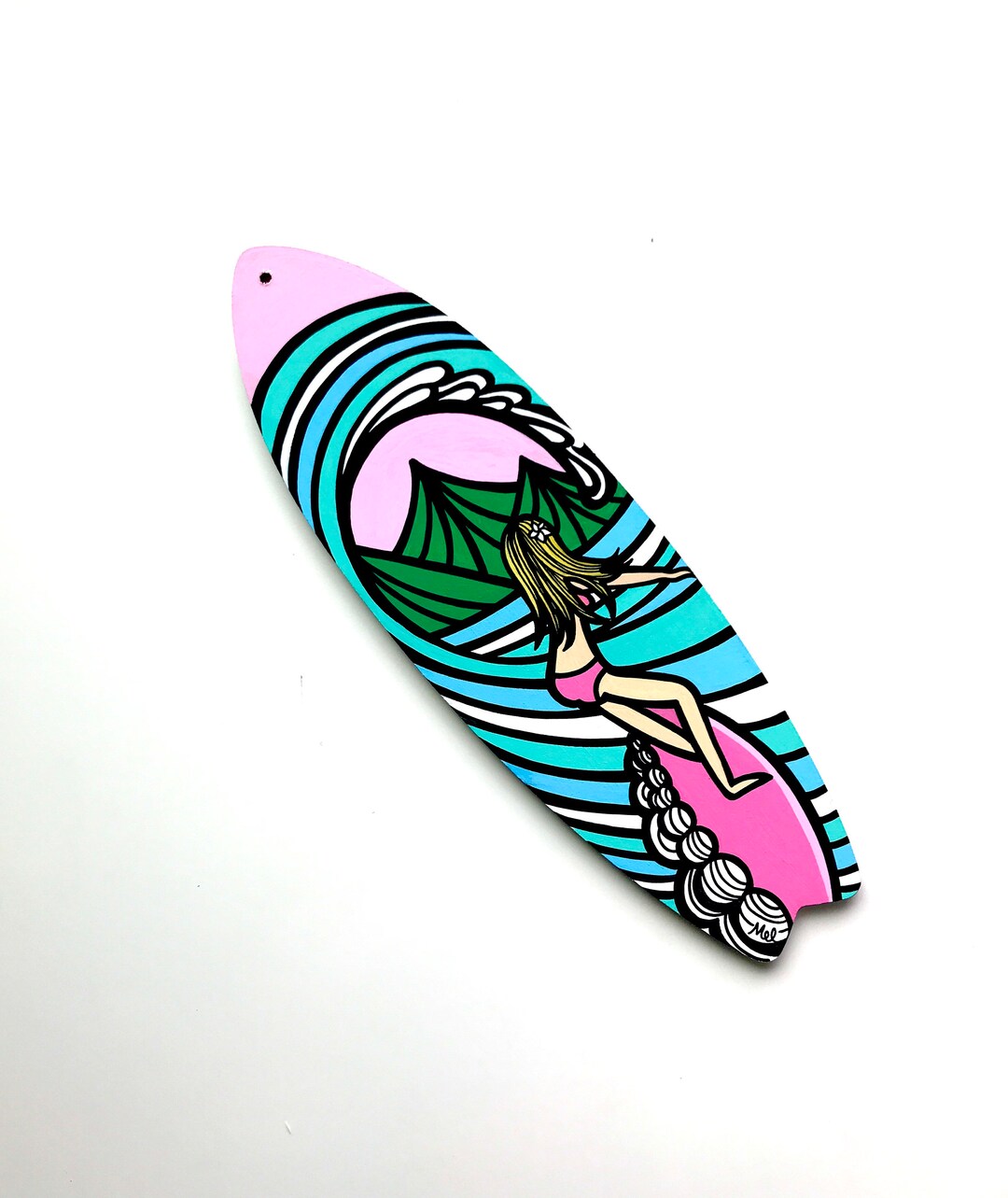 Pink, Surfer Girl, Limited Collection, Surfboard Wall Decor, Made to ...