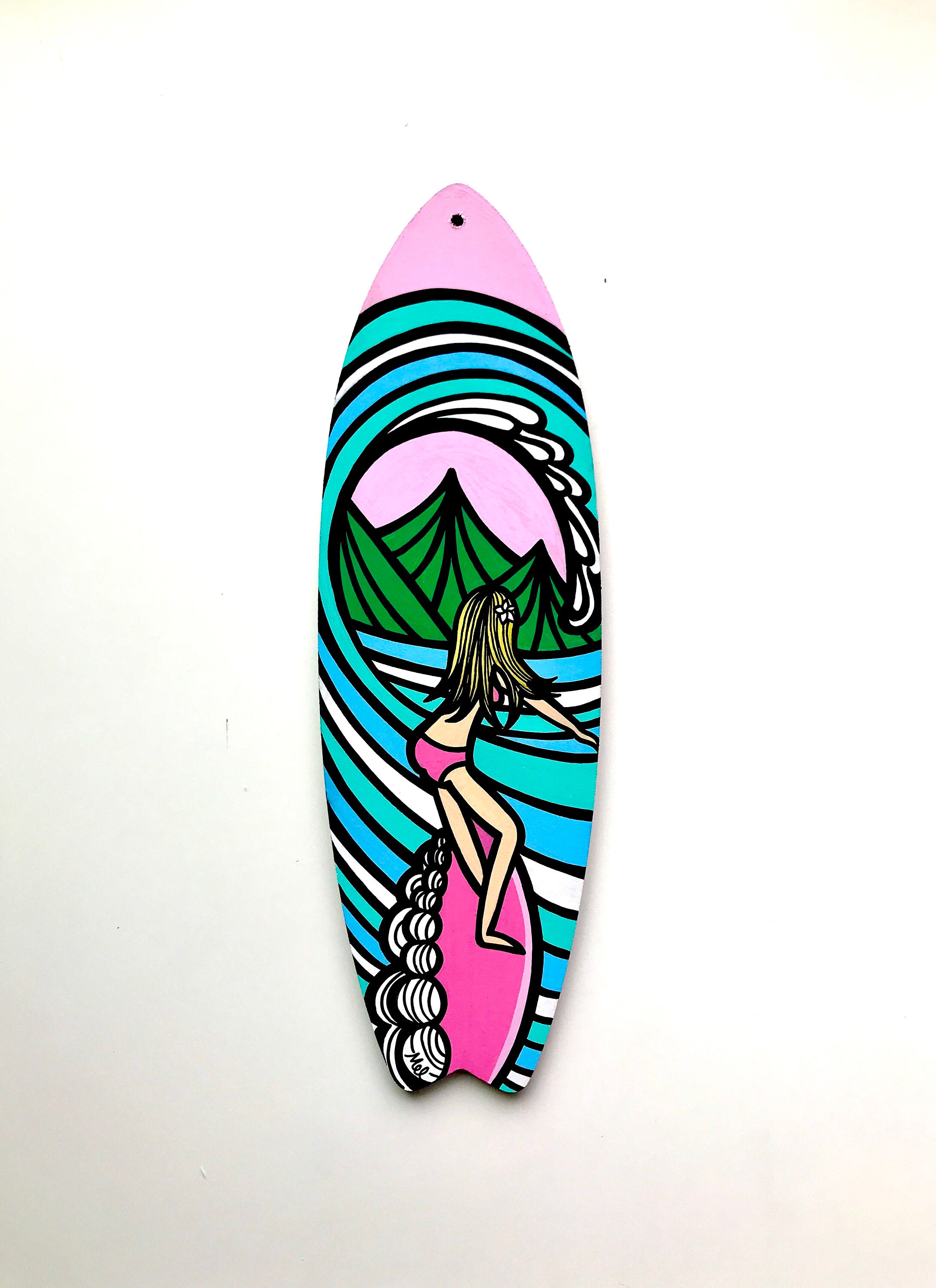 Pink, Surfer Girl, Limited Collection, Surfboard Wall Decor, Made to ...