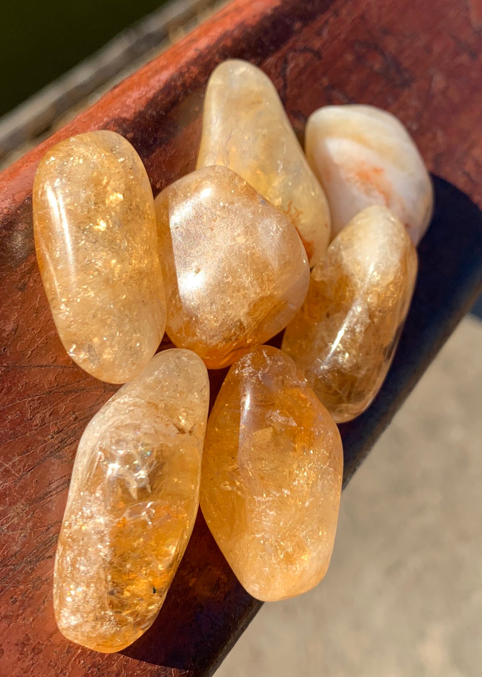 Citrine Tumbled Stone l Citrine l Orange Crystal l Yellow | Etsy