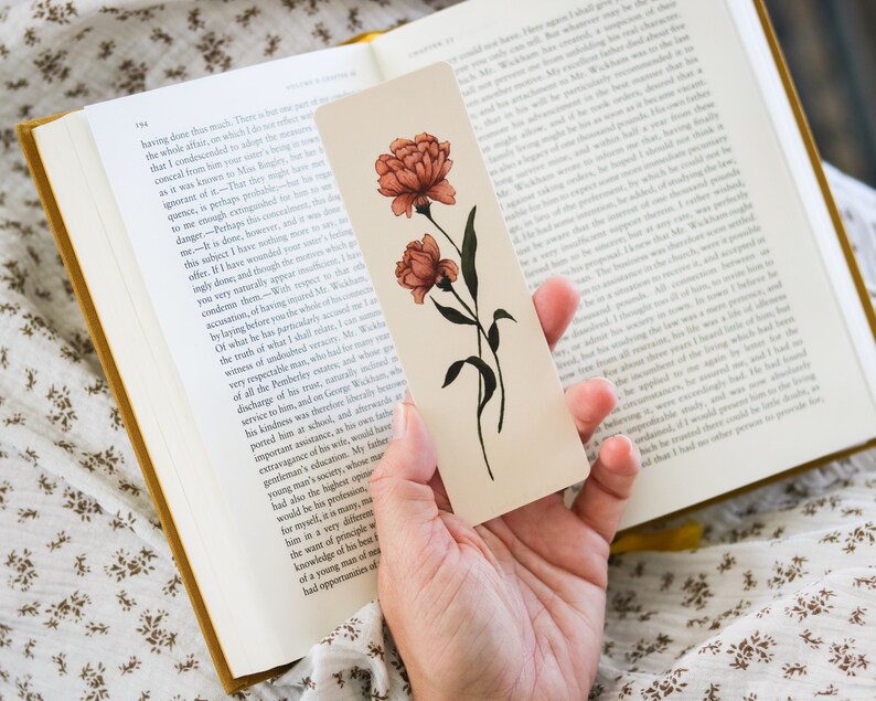 FLOWER BOOKMARKS, Birth Flower Bookmark, Watercolor Flower Bookmark ...